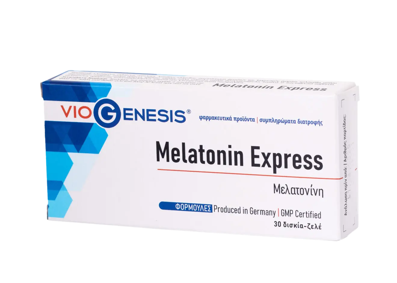 VioGenesis - Melatonin Express 30 gel tablets - OBIOTIQUE – O-BIOTIQUE